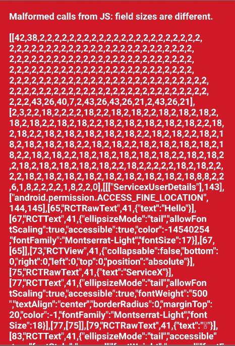 Error Malformed Class From Js Field Sizes Are Different While