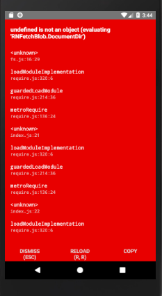 undefined is not an object (evaluating 'RNFetchBlob.DocumentDir') · Issue #283 · wonday/react ...
