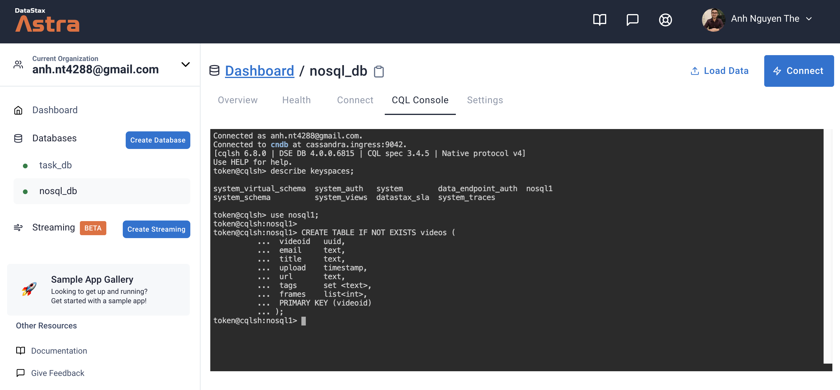 [HW] NGUYEN THE ANH · Issue #551 · datastaxdevs/workshop-introduction-to-nosql · GitHub