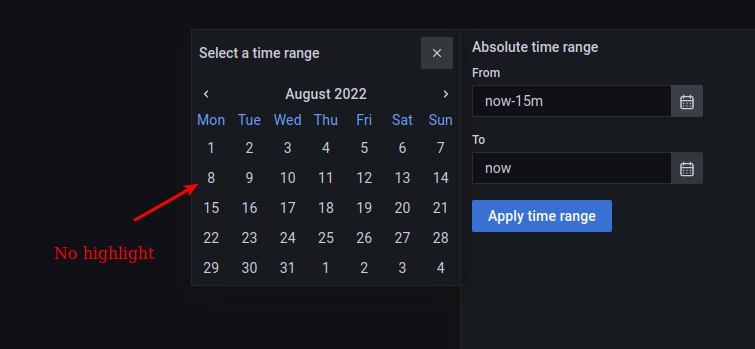 Time picker doesn't indicate relative time range within same day · Issue #53378 · grafana ...