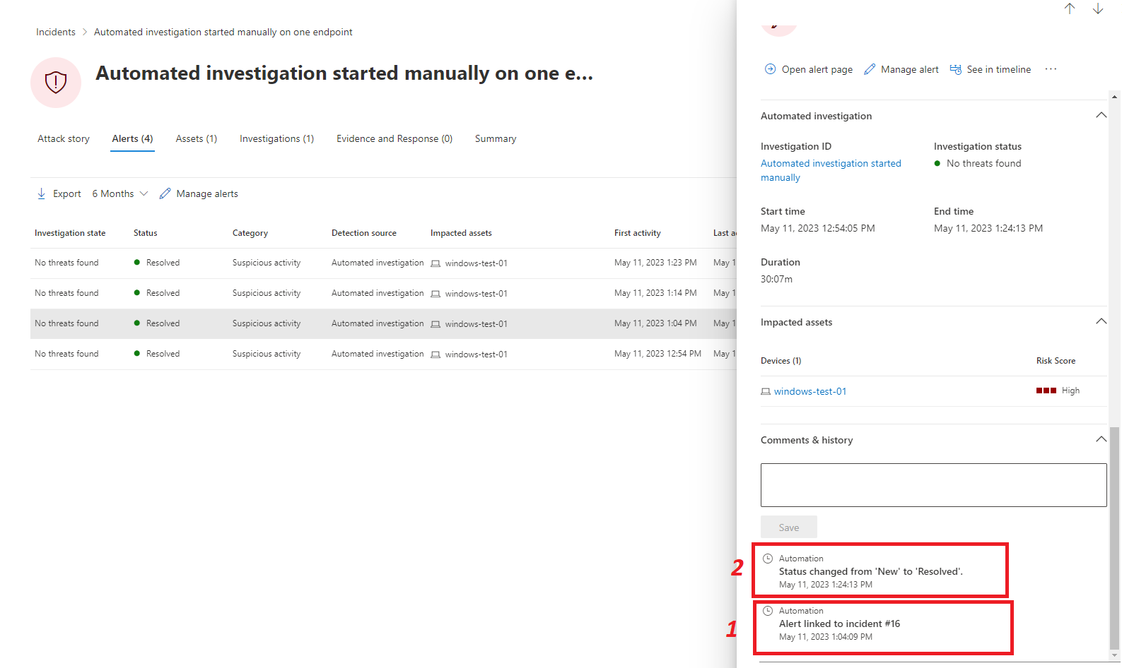 Start-MDEAutomatedInvestigation update incident after investigation finishes · Issue #8151 ...