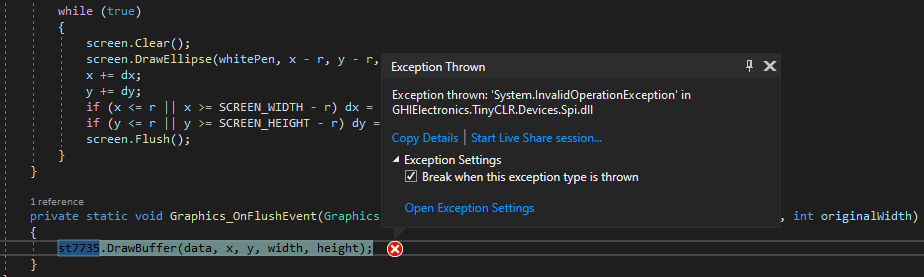 ST7735Controller.DrawBuffer - Exception at higher SPI frequencies · Issue #833 · ghi-electronics ...