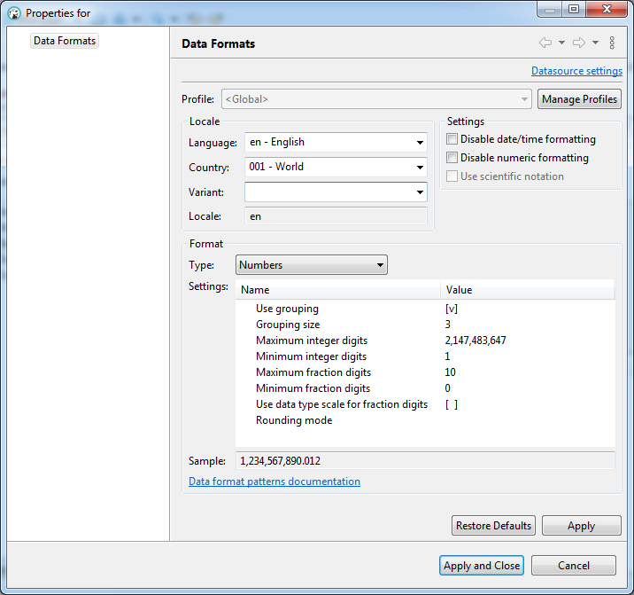 Export Data Format Setting Use The System Values · Issue 19811