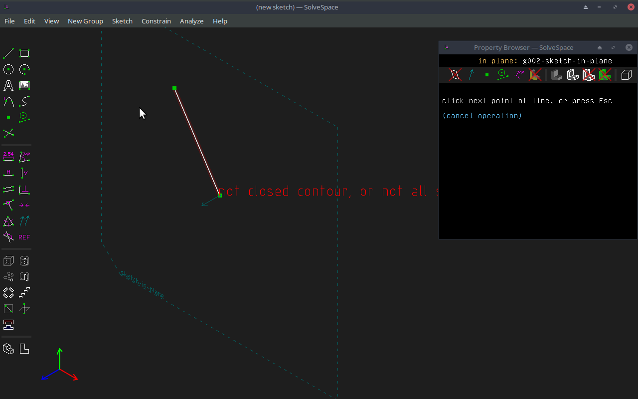 Active point does not follow mouse (cursor) postion in X or Y on canvas ...