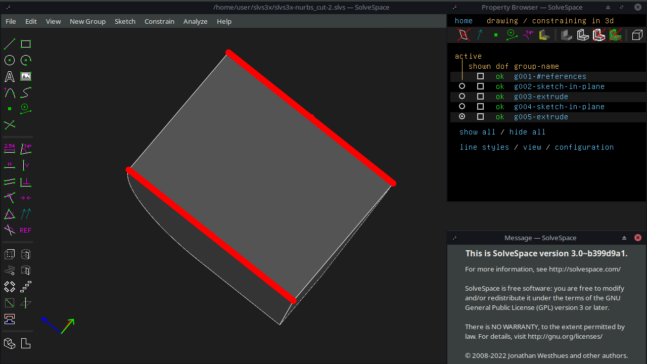 NURBS intersected solid fails · Issue #1204 · solvespace/solvespace · GitHub