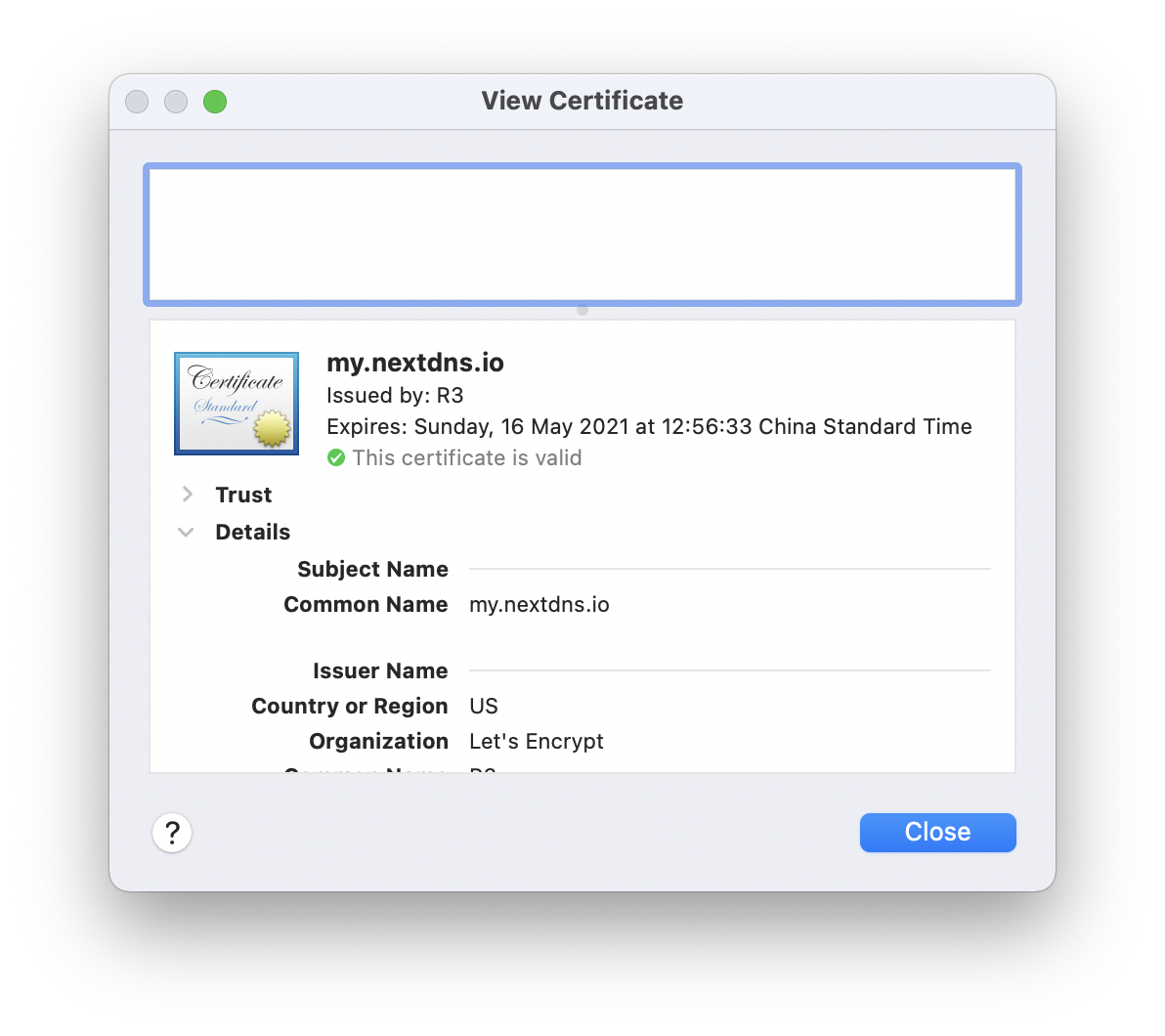 The behavior of viewing the original certificate through the browser ...