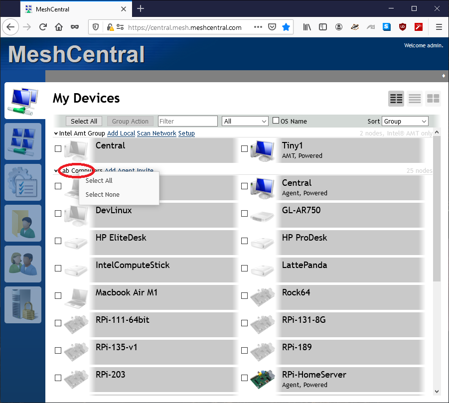 Export a detailed list of devices from groups · Issue #2054 · Ylianst/MeshCentral · GitHub