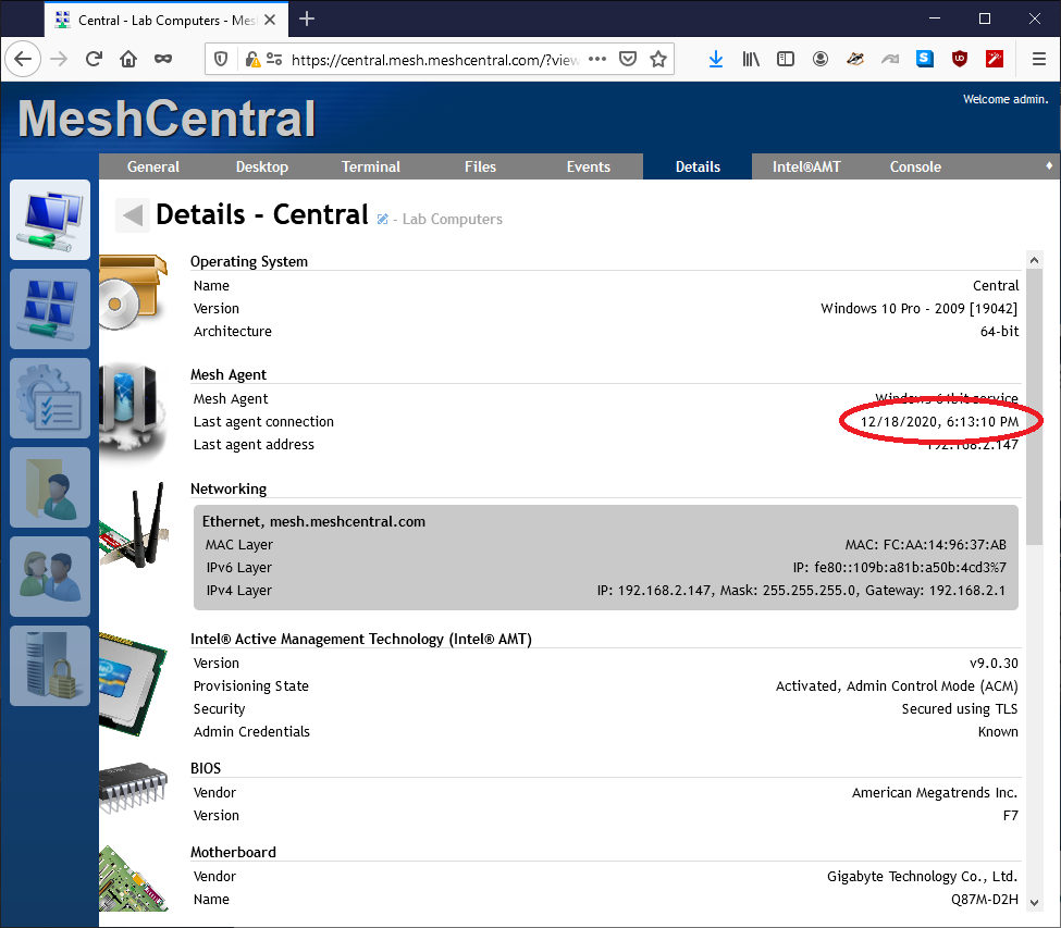 update unknown? · Issue #2130 · Ylianst/MeshCentral · GitHub