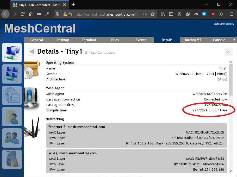 add a notification when a new agent is packed inside a new meshcentral version · Issue #2257 ...