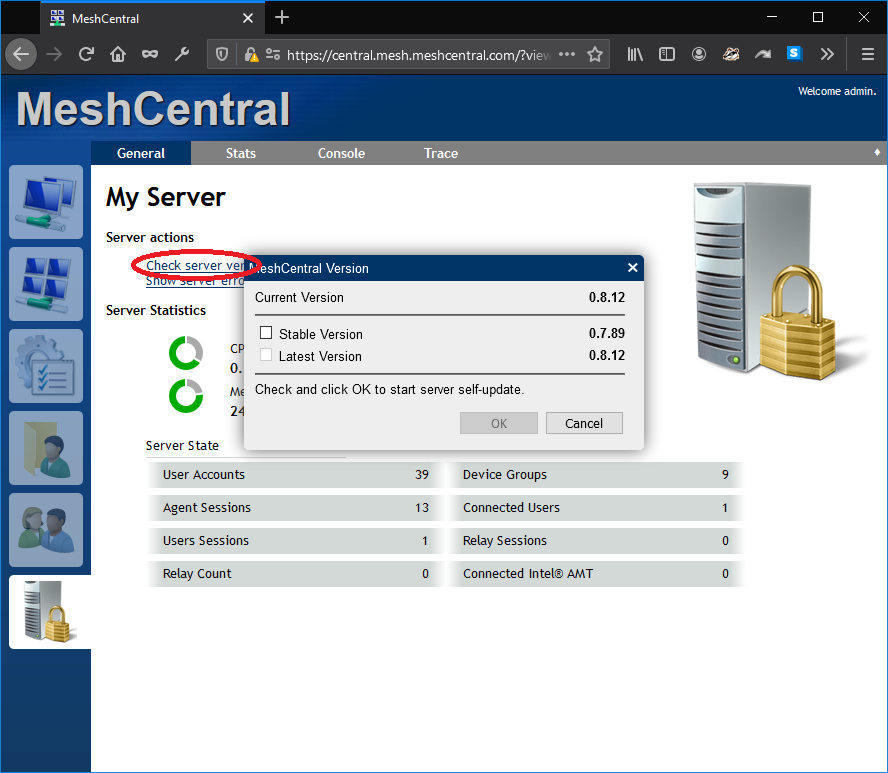 How to realize manual upgrade of meshcentral · Issue #2510 · Ylianst/MeshCentral · GitHub