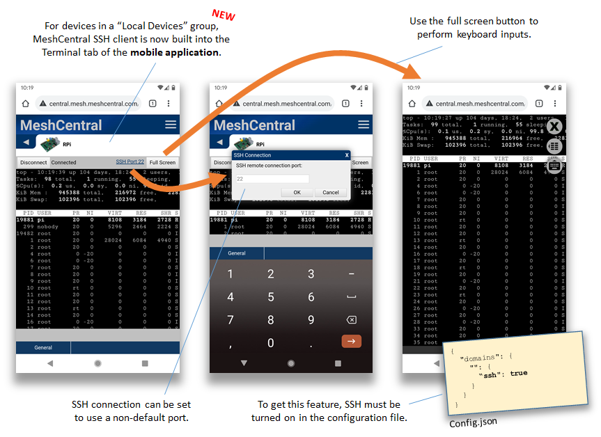 Add SSH support to terminal and support alternate SSH ports · Issue #2591 · Ylianst/MeshCentral ...