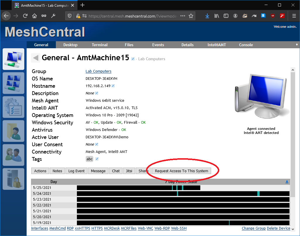 Feature request. Links for external integrations. · Issue #2671 · Ylianst/MeshCentral · GitHub