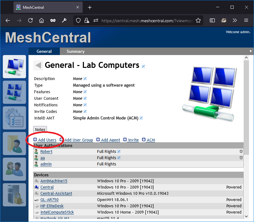 Device transfer from account to account · Issue #2824 · Ylianst/MeshCentral · GitHub
