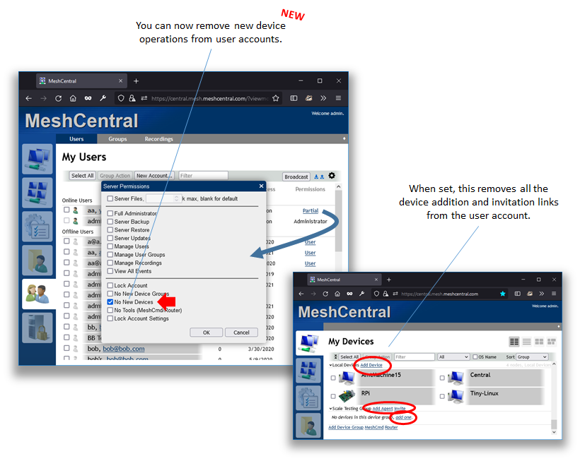 Prevent User to Add Agent · Issue #3165 · Ylianst/MeshCentral · GitHub