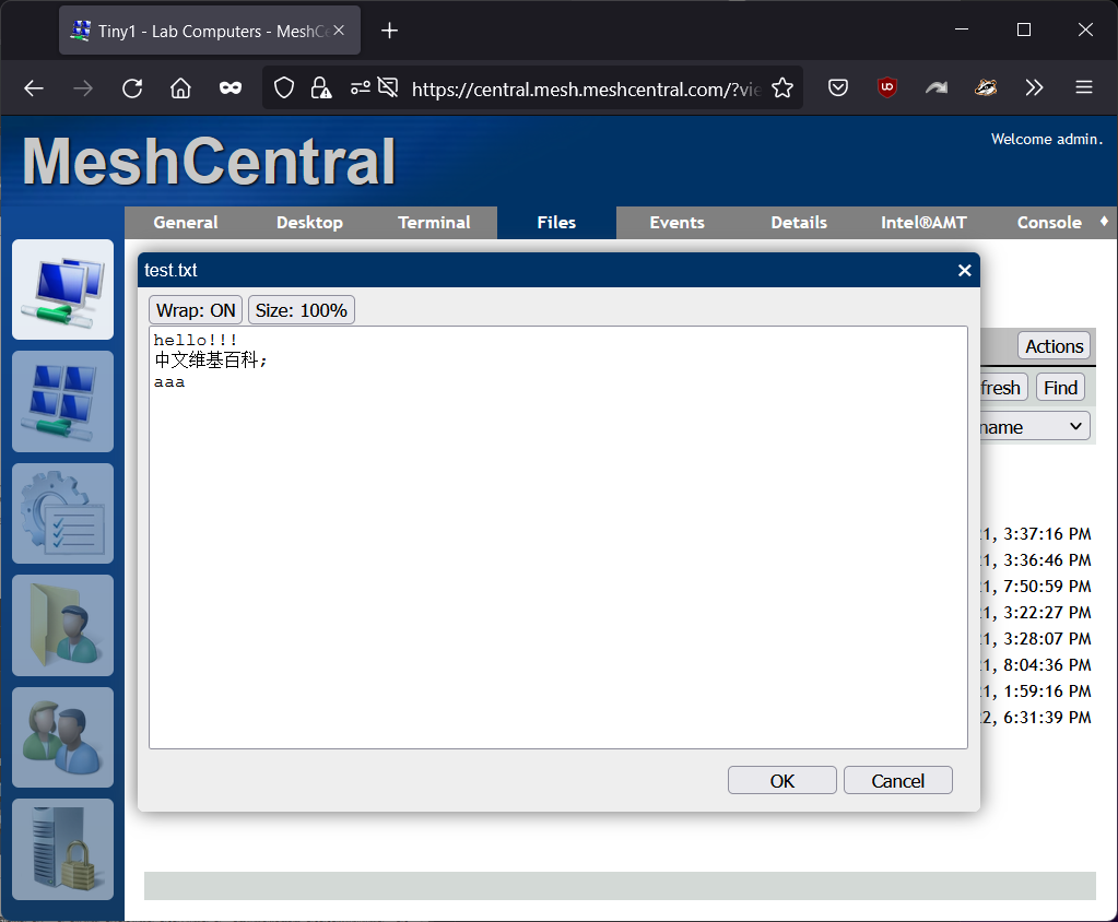 File editor does not support UTF-8 · Issue #3450 · Ylianst/MeshCentral · GitHub