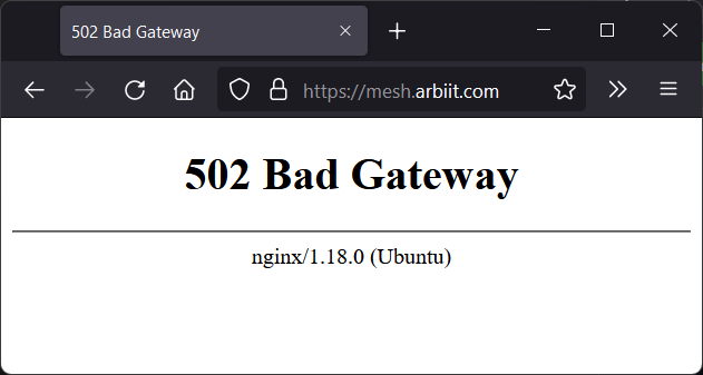 meshctrl not working: 502 Websocket issue · Issue #3807 · Ylianst/MeshCentral · GitHub