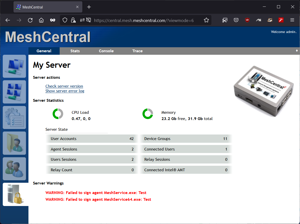 Question - MeshCentral "agentSignLock" not working when "agentsigningcert.pem" is used. · Issue ...