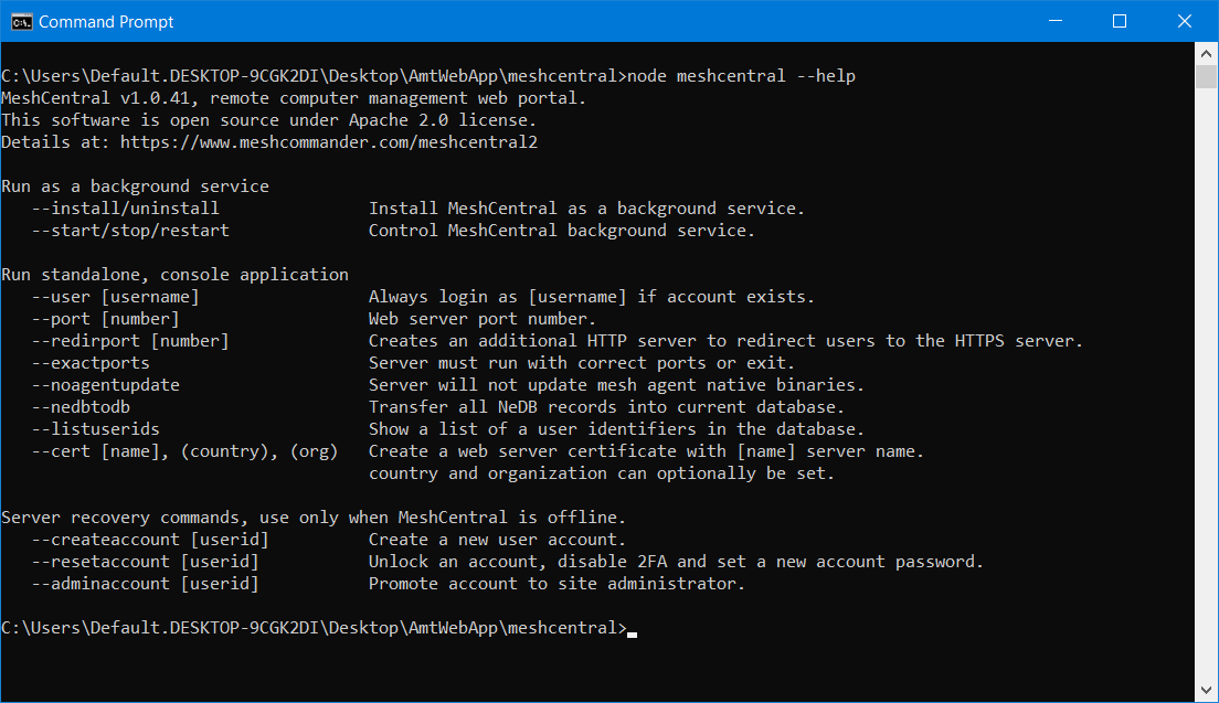 MeshCentral server shuts down when SSH session is closed · Issue #4184 · Ylianst/MeshCentral ...
