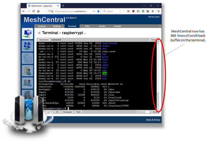 Feature Request : Linux terminal scroll · Issue #258 · Ylianst/MeshCentral · GitHub
