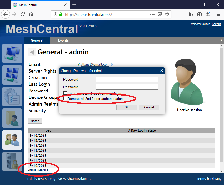 SMTP reset password · Issue #457 · Ylianst/MeshCentral · GitHub