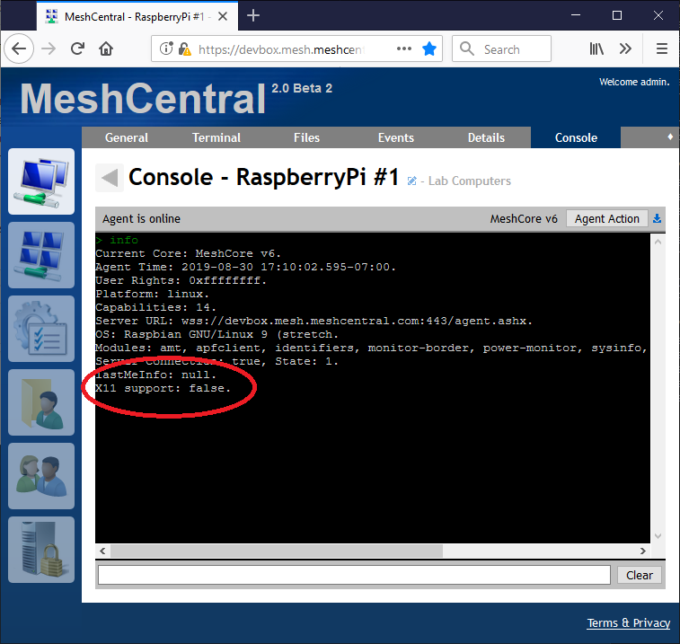 "Desktop" remote tab does not appear in meshcentral · Issue #524 · Ylianst/MeshCentral · GitHub