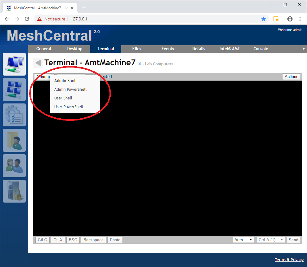 connect to a terminalserver user session - or switch between sessions... · Issue #544 · Ylianst ...
