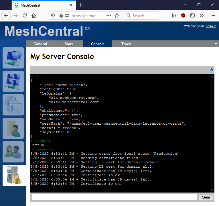 Lets Encrypt Problem · Issue 986 · Ylianstmeshcentral · Github