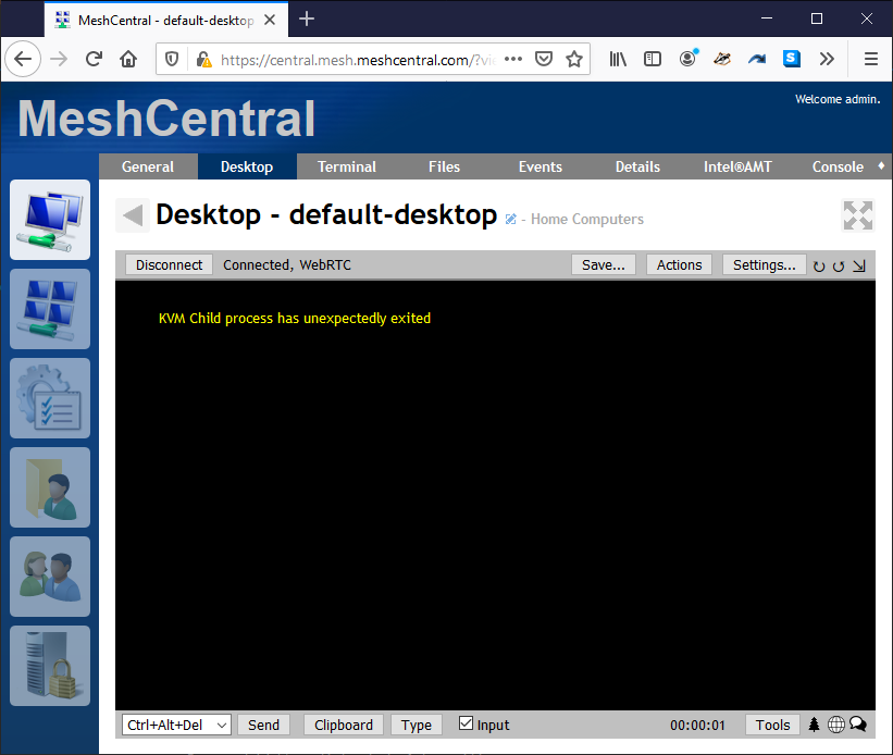 Can't connect to Linux Desktop anymore · Issue #1140 · Ylianst/MeshCentral · GitHub