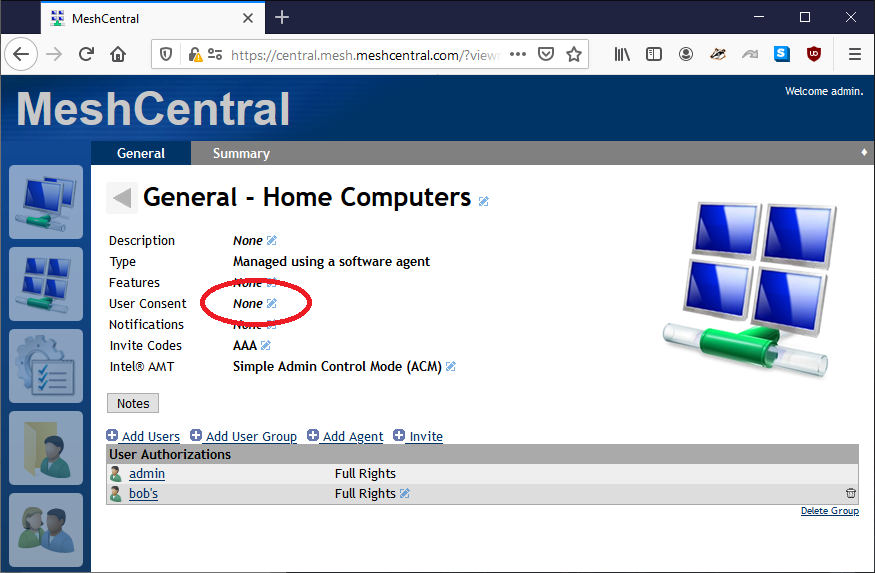 Waiting for user grant access · Issue #1355 · Ylianst/MeshCentral · GitHub