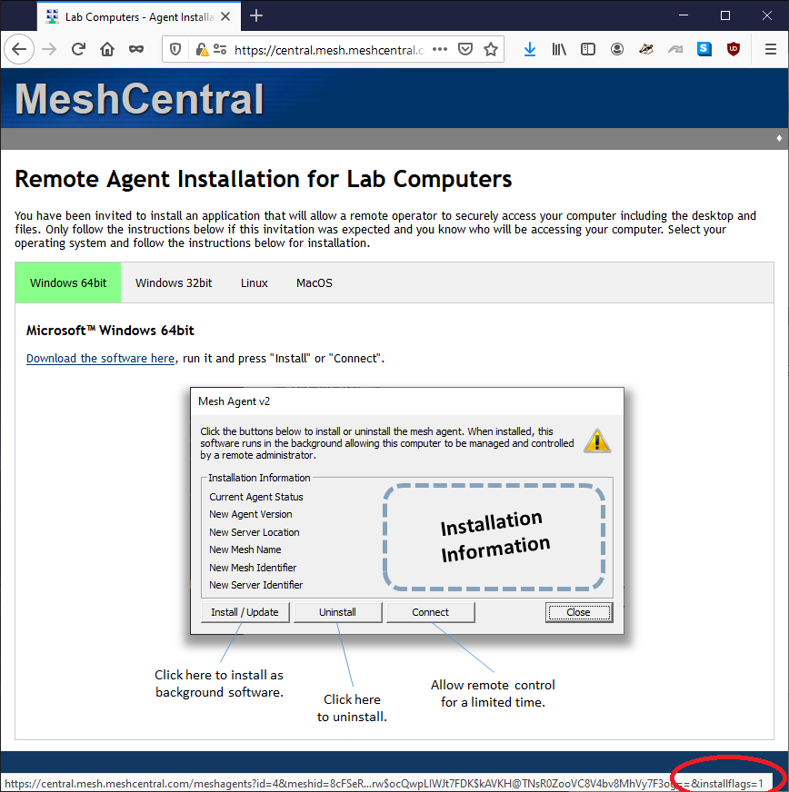 Agent doesn't honor the "background only" on invite code. · Issue #1801 · Ylianst/MeshCentral ...