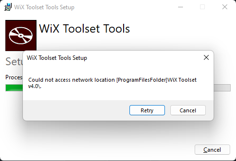 Bundle retries bad MSI installation folder 4x before giving up, despite pressing cancel · Issue ...