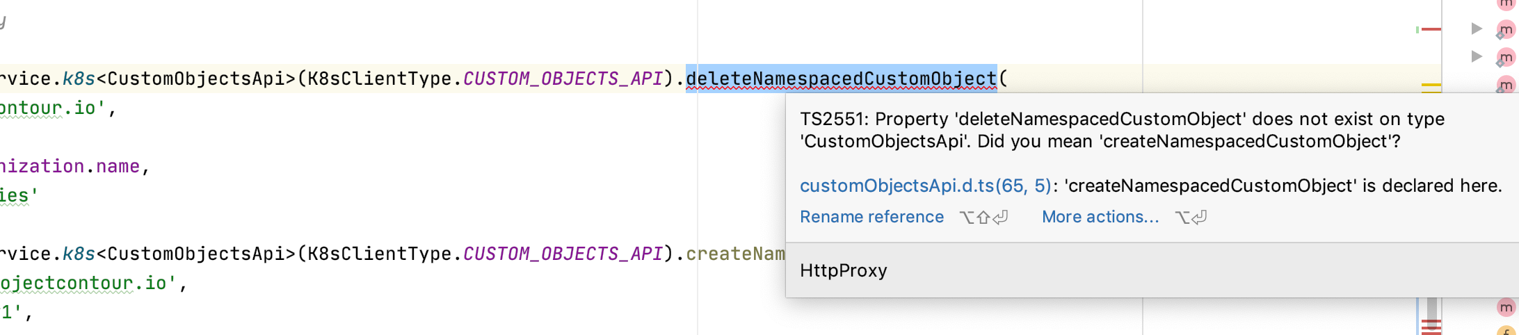 deleteNamespacedCustomObject Missing from TypeScript Type Defs · Issue ...