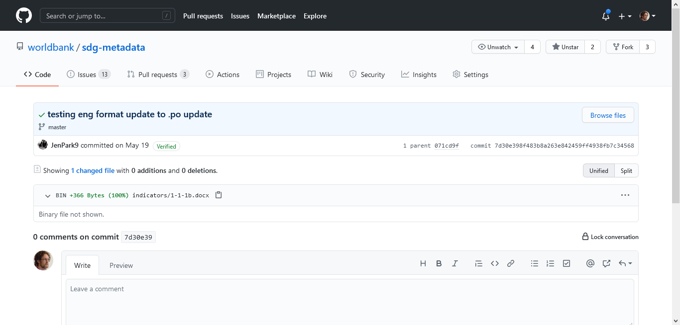 Show history of changes in metadata · Issue #16 · worldbank/sdg-metadata · GitHub
