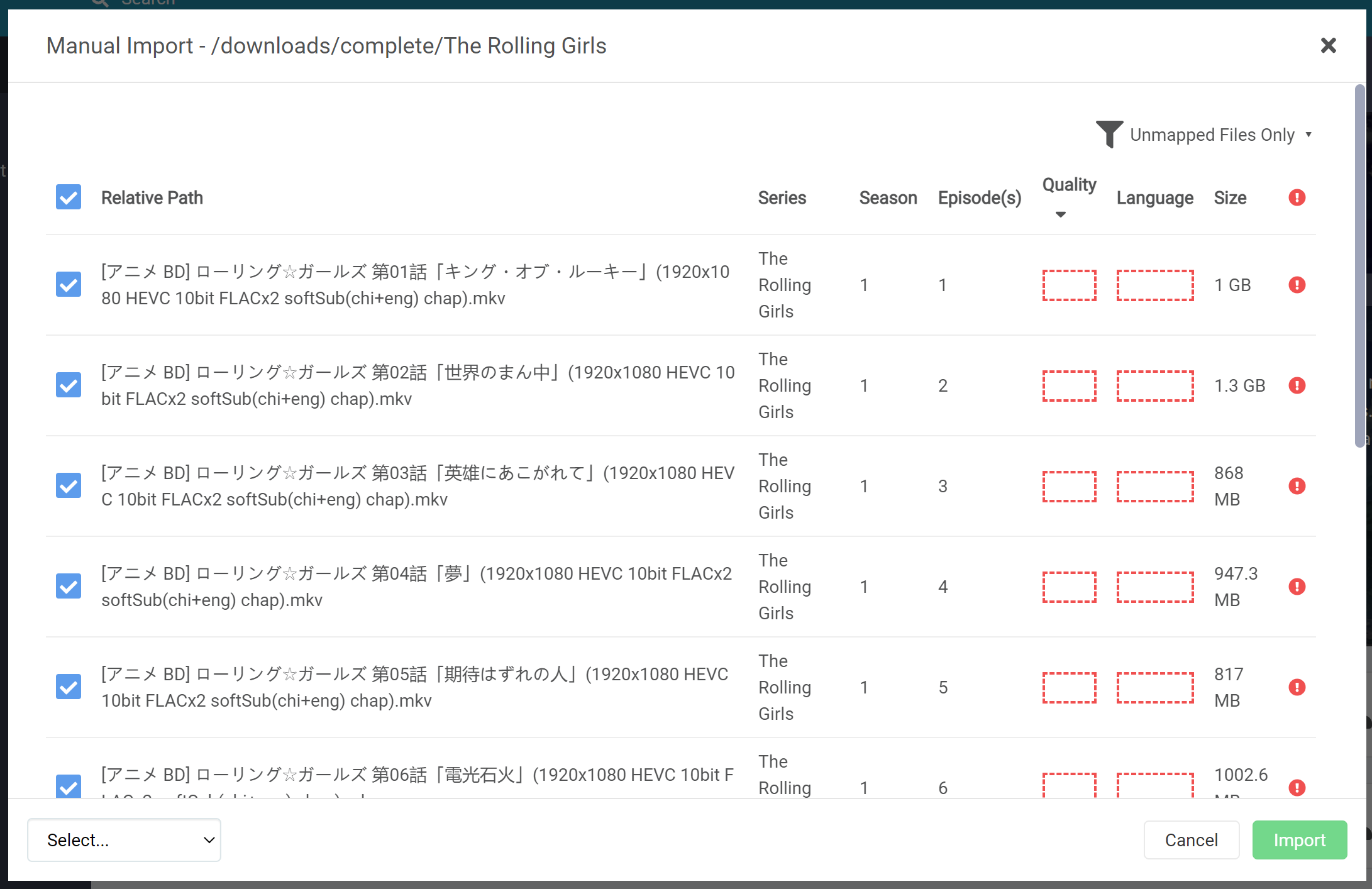 Batch set parameters by manual import · Issue #5983 · Radarr/Radarr · GitHub