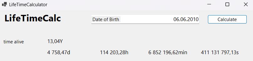 GitHub - clemens-sch/LifeTimeCalc