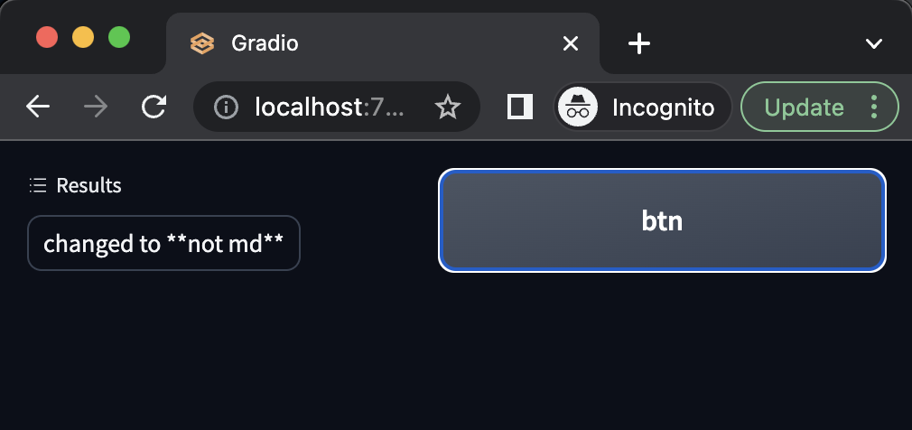 Markdown Formatting In gr.Dataset Lost After Update · Issue #4171 · gradio-app/gradio · GitHub