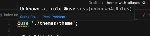 Using Scsss Use Import Syntax Shouldnt Trigger Linter Issue And 