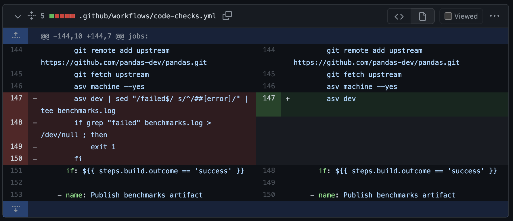 Error of exit code of asv on the Pandas CI · Issue #1104 · airspeed-velocity/asv · GitHub