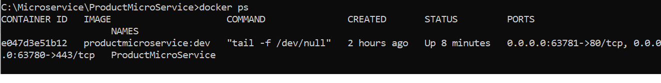 Post docker compose and starting the microservice , service url comes back ERR_EMPTY_RESPONSE ...