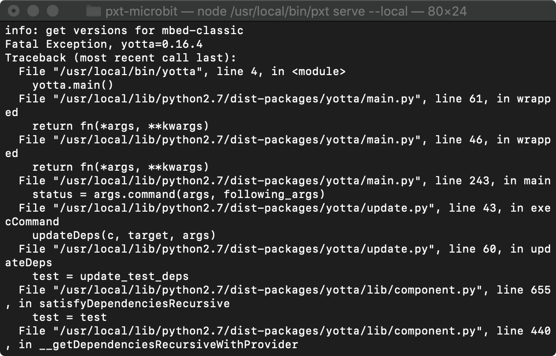 Failed to install makcecode server on Mac · Issue #1942 · microsoft/pxt-microbit · GitHub