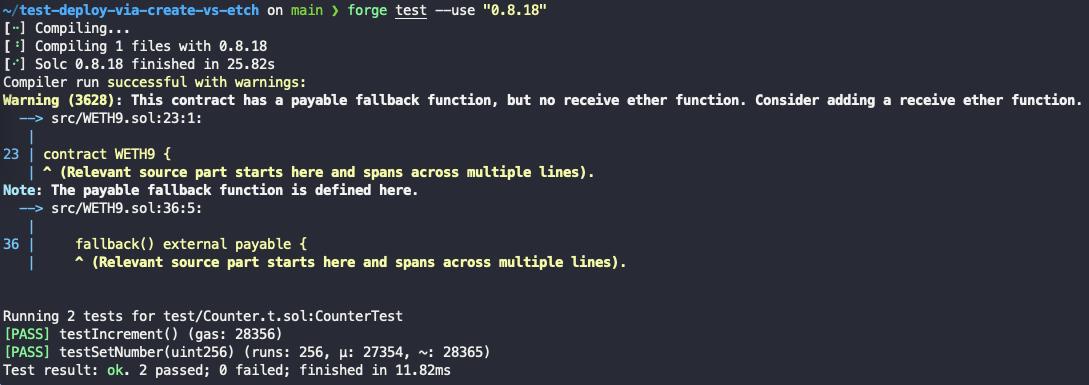 Why Is It Slow To Create A Contract Using `create Opcode` When Testing Vs `vmetch` · Issue 