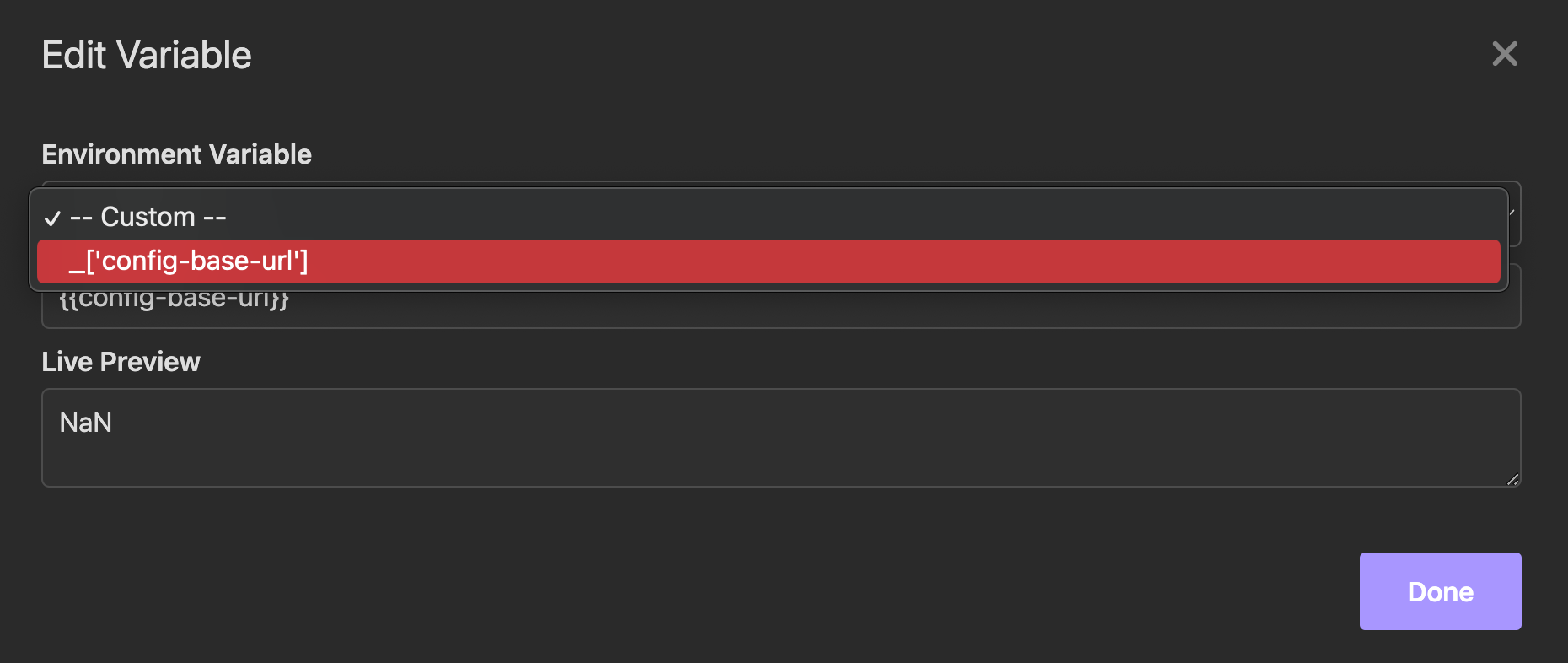 Collections imported from Postman use incorrect syntax for environment variables · Issue #6204 ...