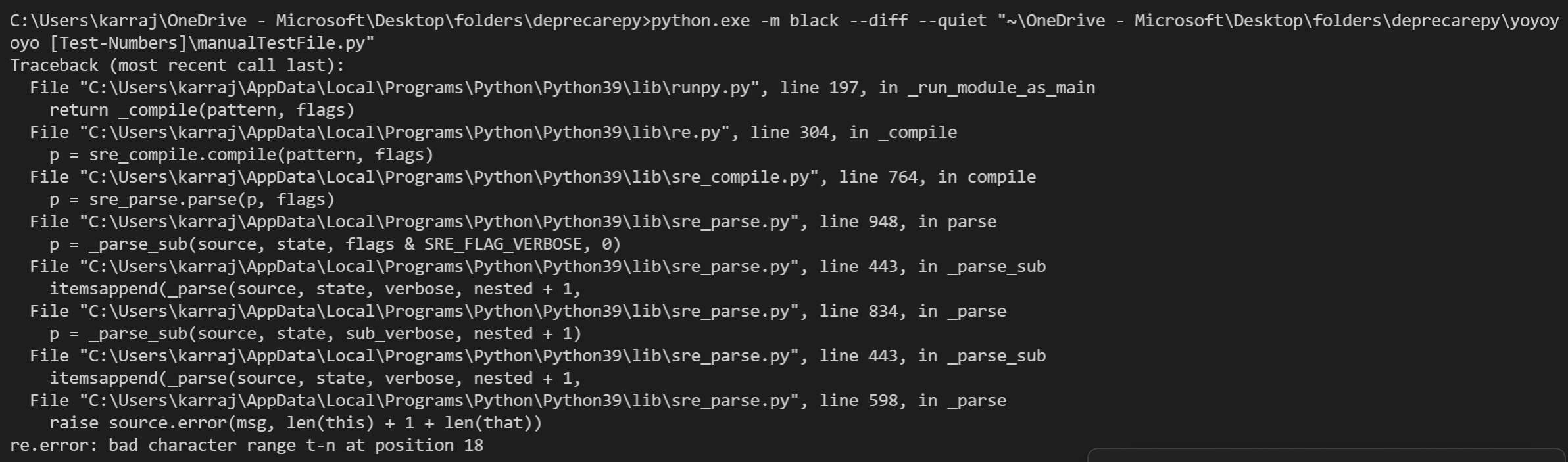 black stopped formatting my code · Issue #16905 · microsoft/vscode ...