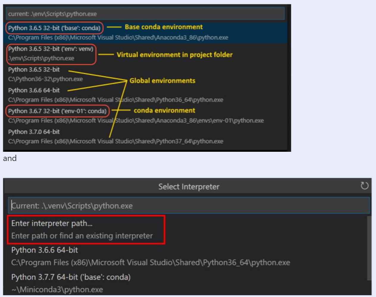 Update screenshots related to interpreter quickpicker in vscode docs · Issue #5130 · microsoft ...