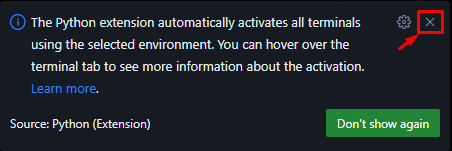Test that UI indicates terminal activation when activating using ...