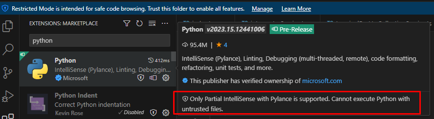 Code doesn't run at all after pressing Run button · Issue #21908 · microsoft/vscode-python · GitHub