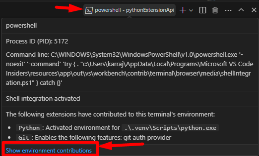 Correct Python environment in terminal no longer loads · Issue #21943 · microsoft/vscode-python ...