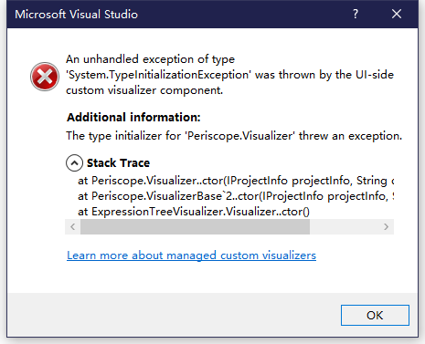 Exception in use · Issue #113 · zspitz/ExpressionTreeVisualizer · GitHub