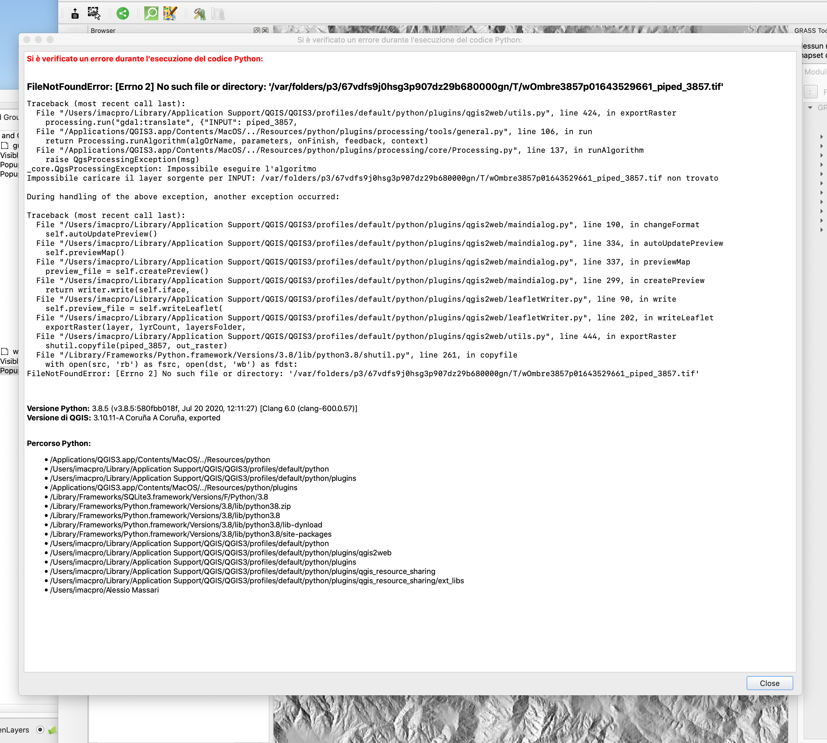 qgis2web I cannot export a map with a 3857 raster base · Issue #991 · qgis2web/qgis2web · GitHub
