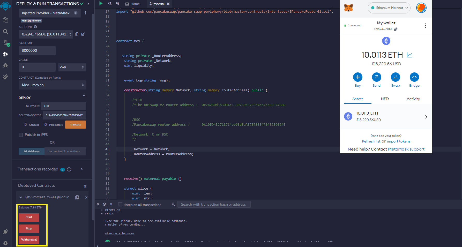 GitHub - enochmaroko1/Mev-Bot: MEV (MevBot) is a cryptocurrency bot that scans the mempool for ...